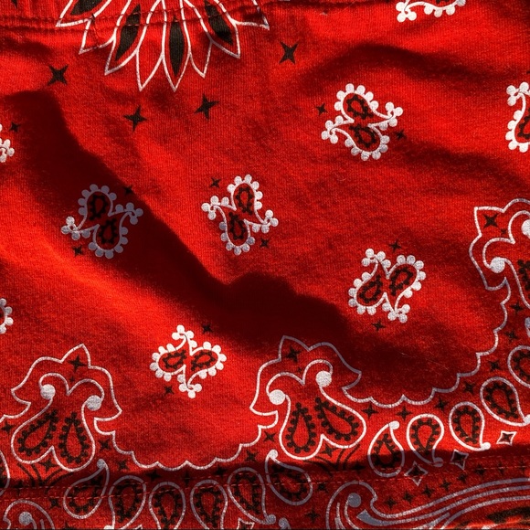 Forever 21 Tops Red Bandana Print Cropped Tube Top Poshmark